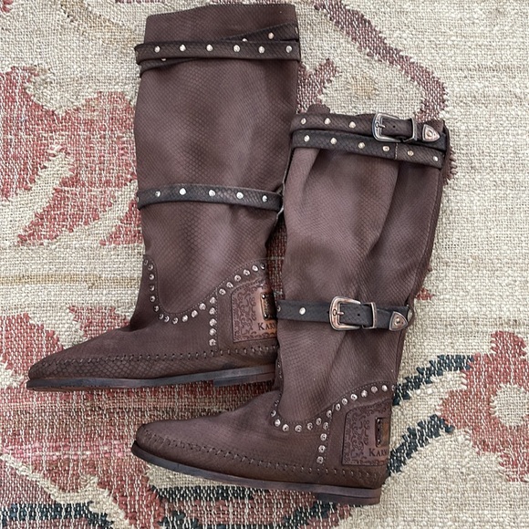 Sundance | Shoes | Karma Of Charme Tall Boots In Chocolate Snake Print ...